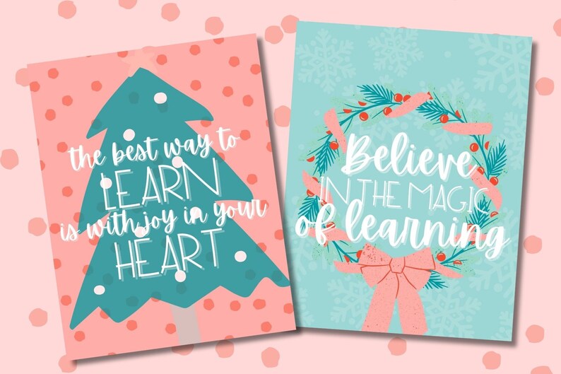 Christmas Classroom Printable Posters - Etsy