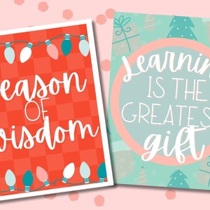 Christmas Classroom Printable Posters - Etsy