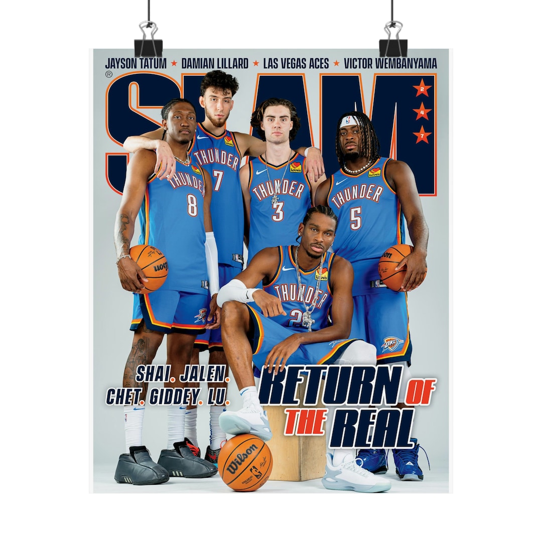 Shai SGA Chet Holmgren OKC Slam Cover NBA Poster - Etsy