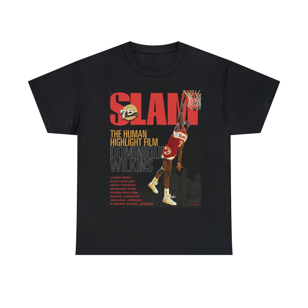 Dominique Wilkins Atlanta Hawks NBA Slam Cover Tee Shirt - Etsy