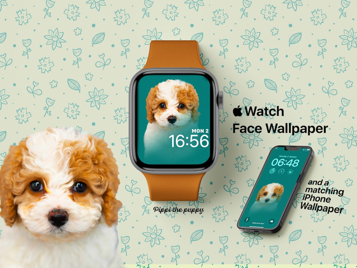 Puppy, Apple Watch Face Playful Dogs, Apple Watch Wallpaper Cute Dogs ...