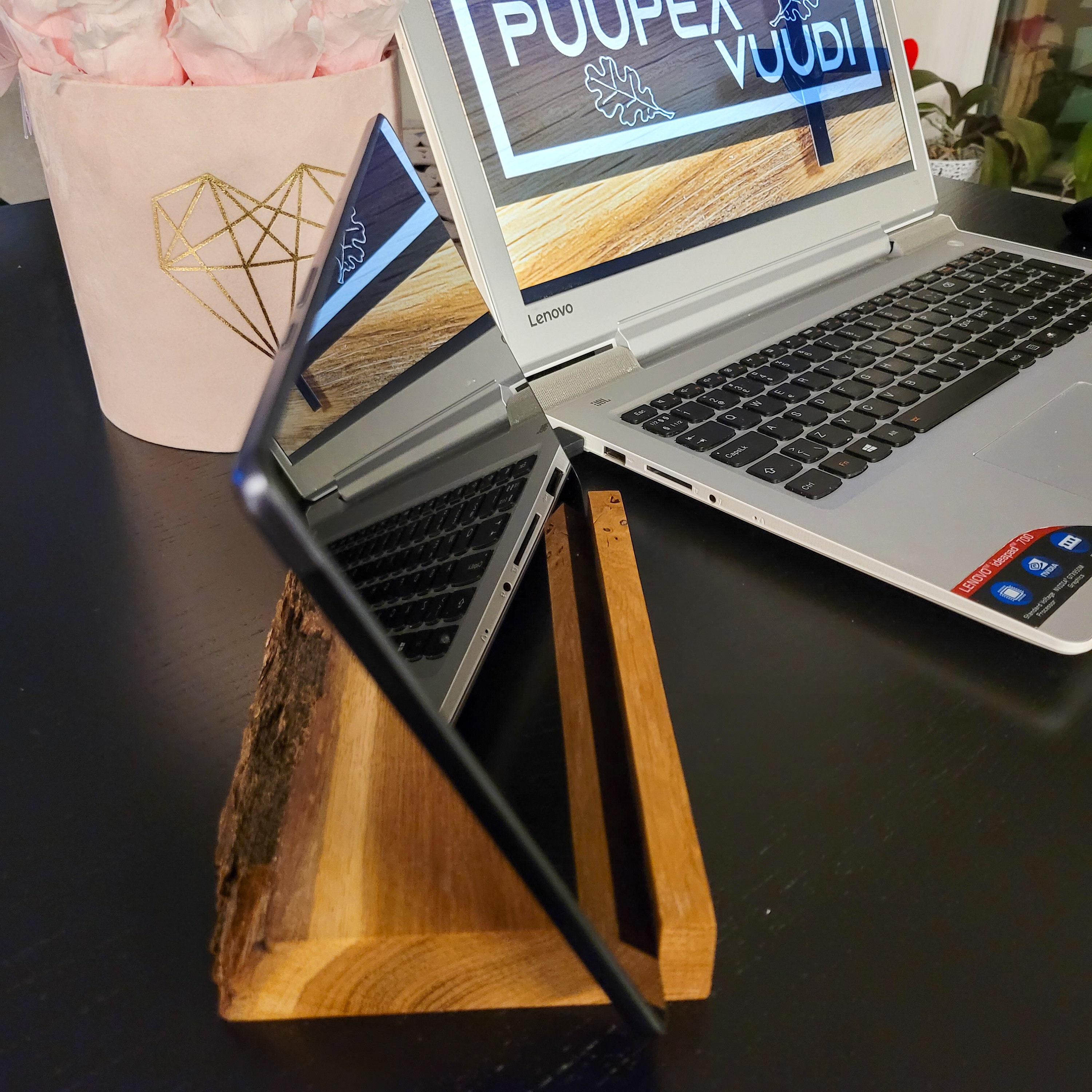 Oak Wood Tablet Holder, Wooden Tablet Holder, Wooden Tablet Stand With ...