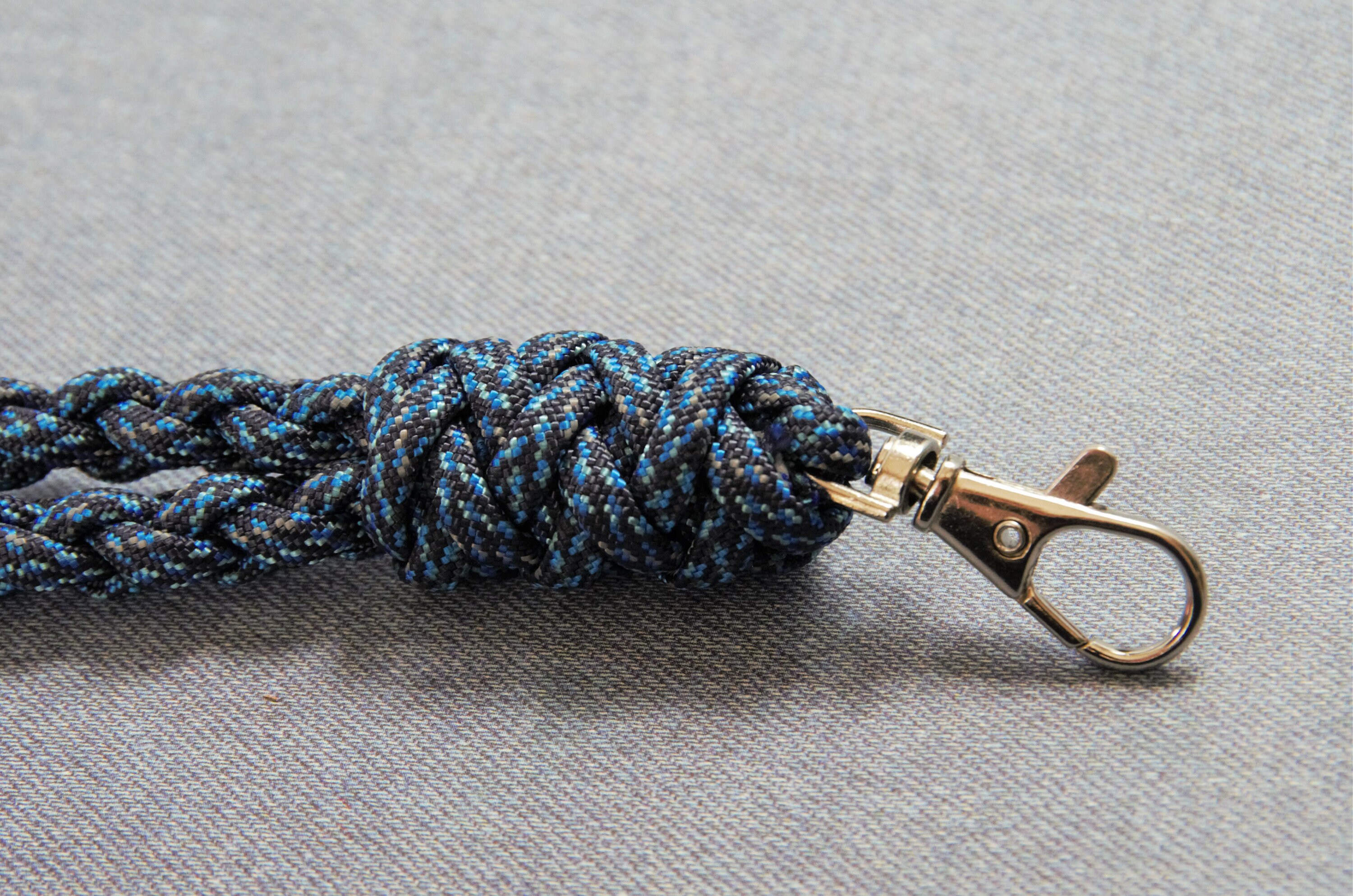 Blue Paracord Neck Lanyard, Braided ID Badge Holder, B Spec Blue Digi ...