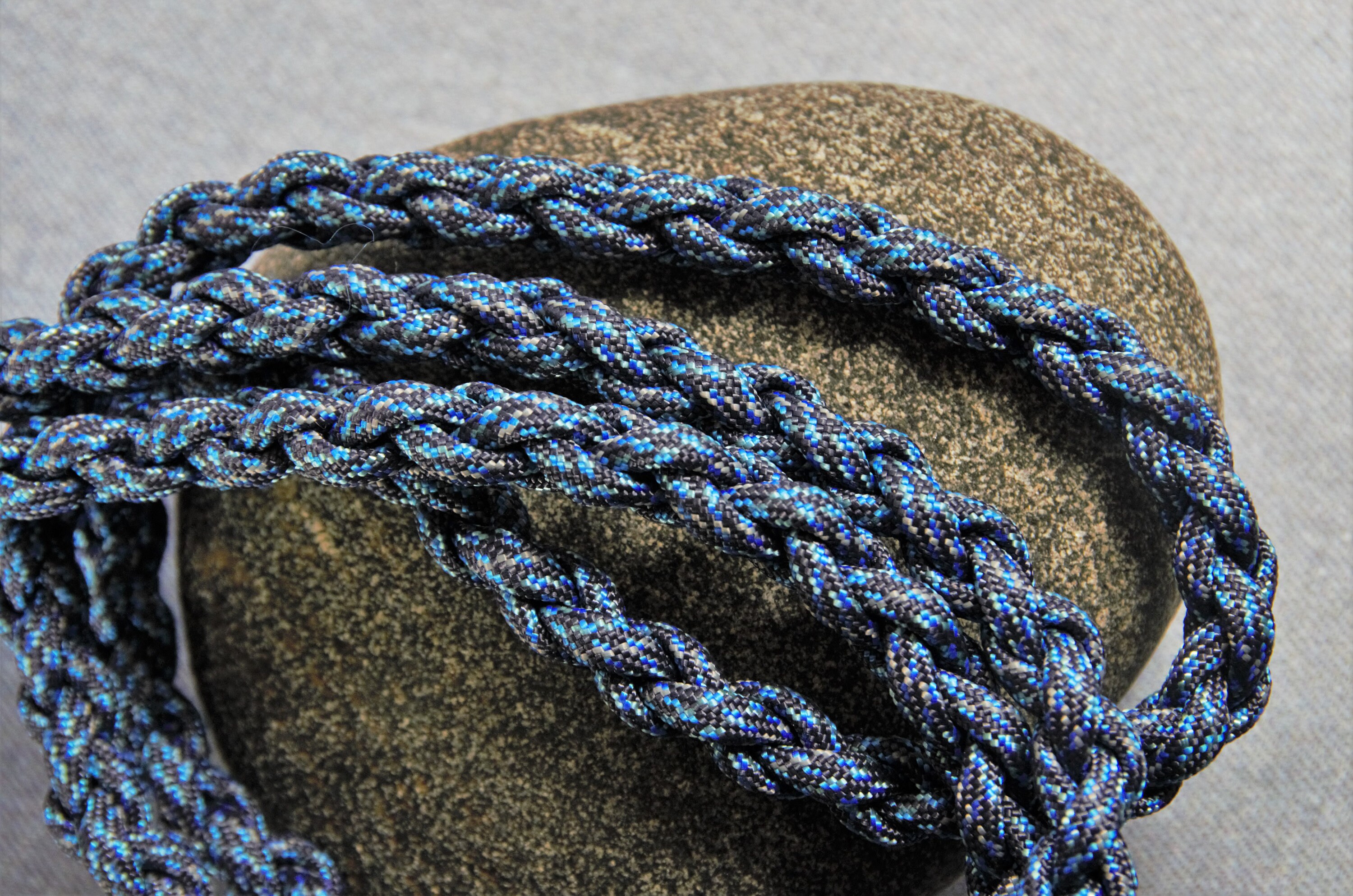 Blue Paracord Neck Lanyard, Braided ID Badge Holder, B Spec Blue Digi ...