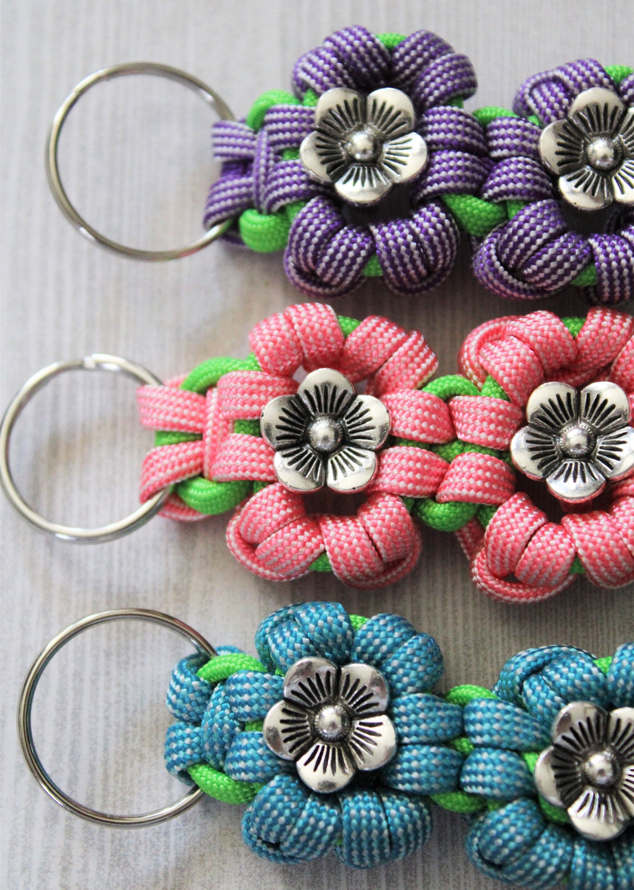 Floral Keychain, Flower Key Fob, Gerbera Daisy, Boho Purse Charm ...