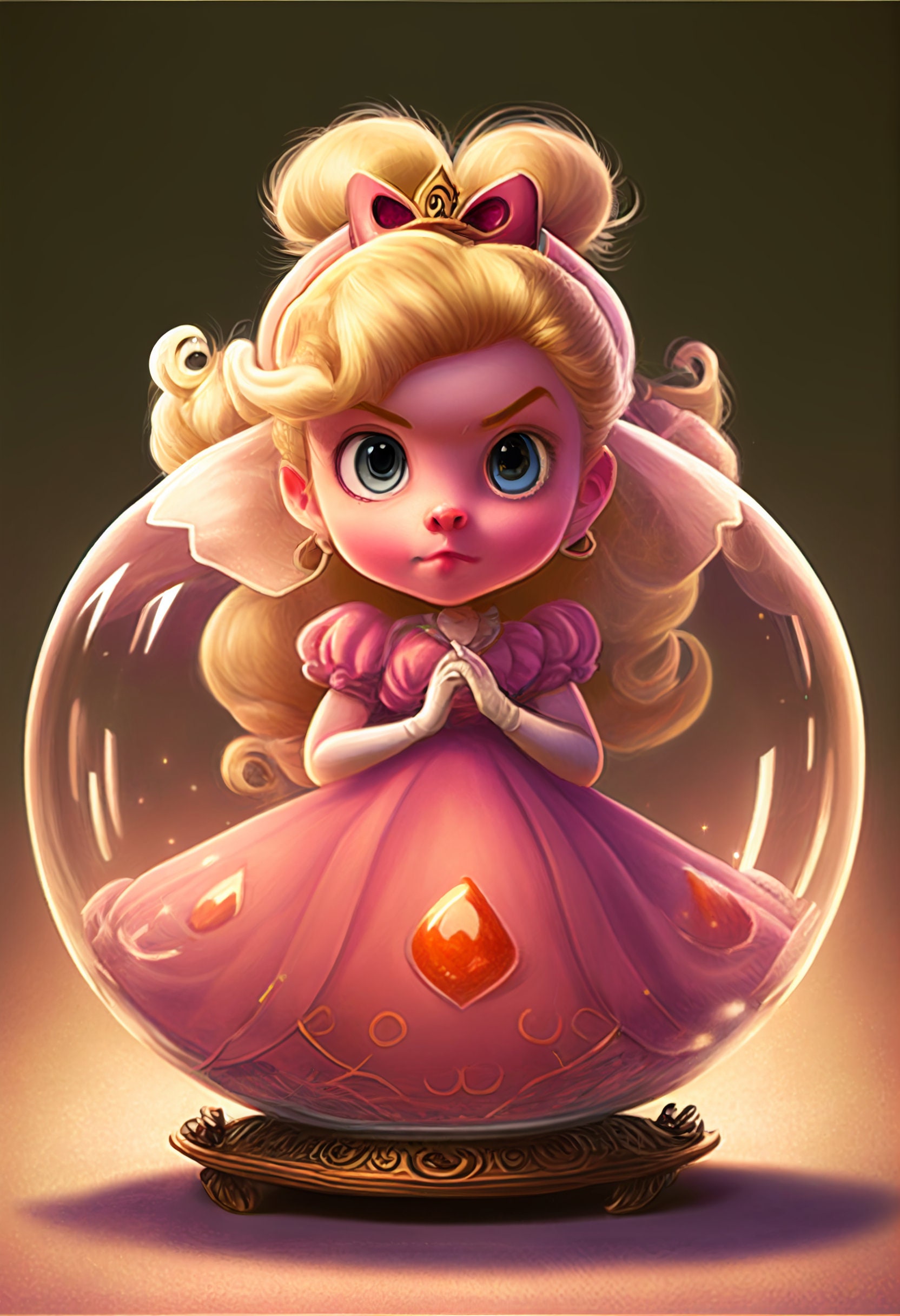 SUPER MARIO - 4 Set Cute Mario Luigi Princess Peach and Yoshi Art Print ...