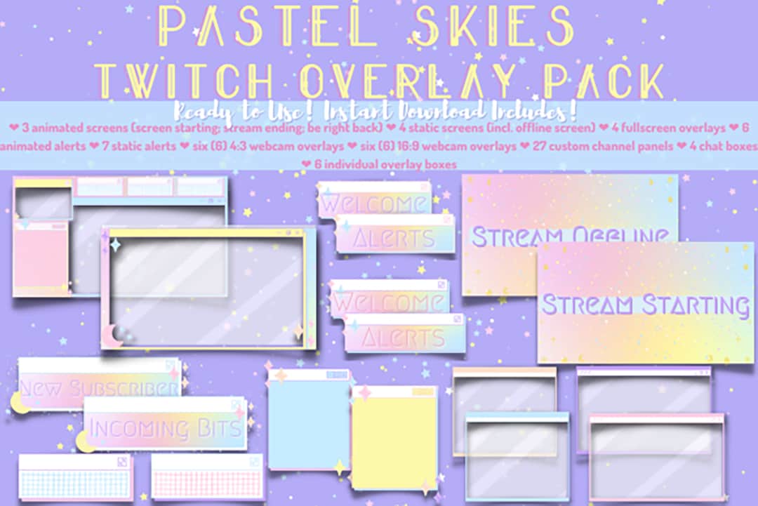 Twitch Overlay Animated Stream Overlay Twitch Overlay - Etsy