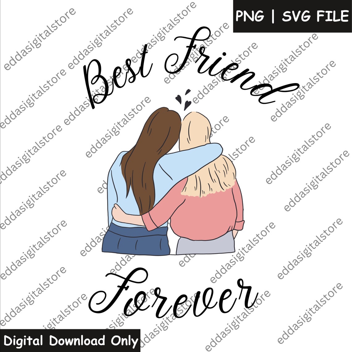 Friends Clipart, Besties Svg, Best Friend Png, Best Friend SVG, Mug Svg ...
