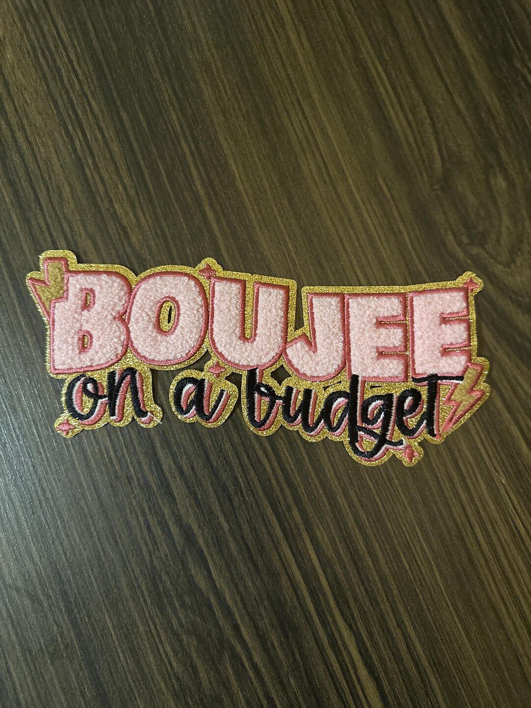 Boujee on a Budget Iron on Chenille Patch - Etsy