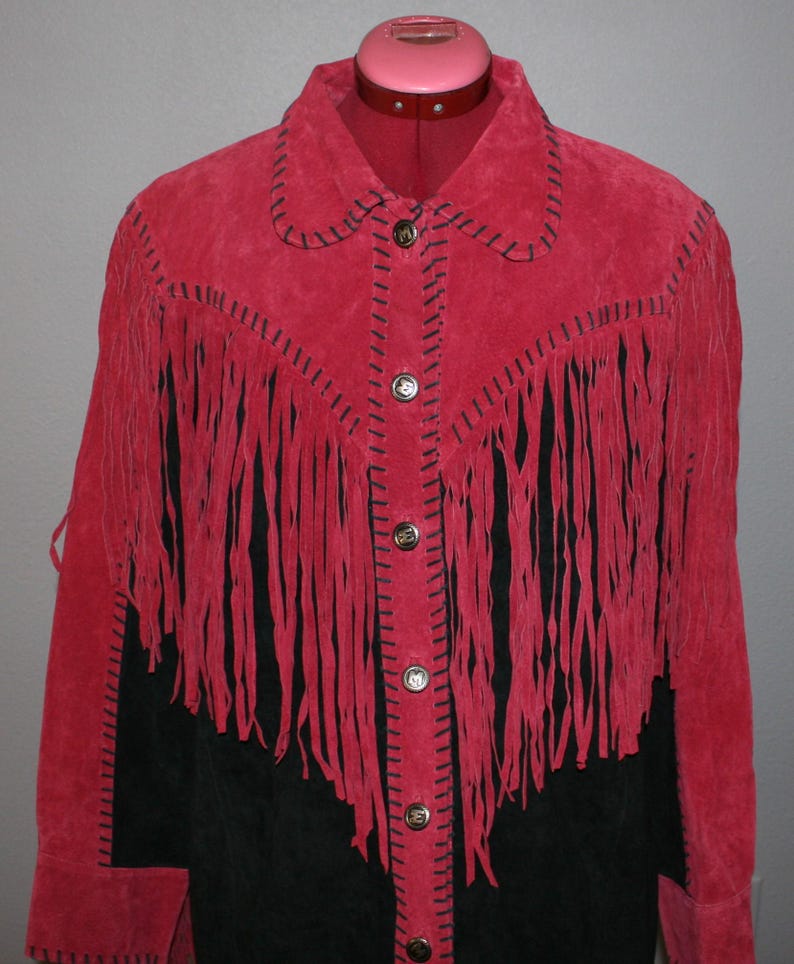 Vintage Bob Mackie Wearable Art Black Suede Jacket Western Cowgirl Chic ...