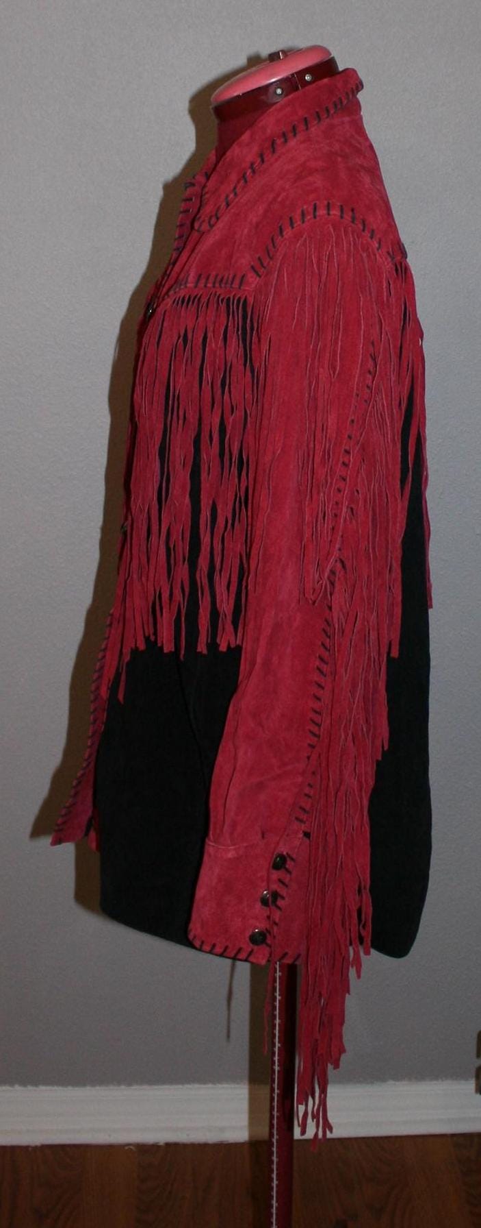 Vintage Bob Mackie Wearable Art Black Suede Jacket Western Cowgirl Chic ...