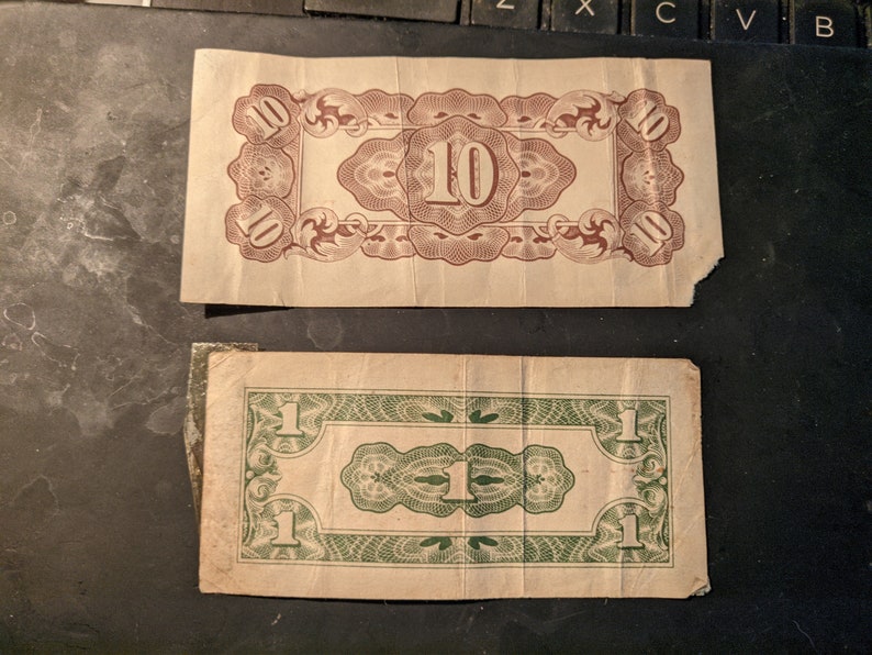 Set of 1942 Japanese Government Centavos Bills 1, 10, 50 & 5 - Etsy