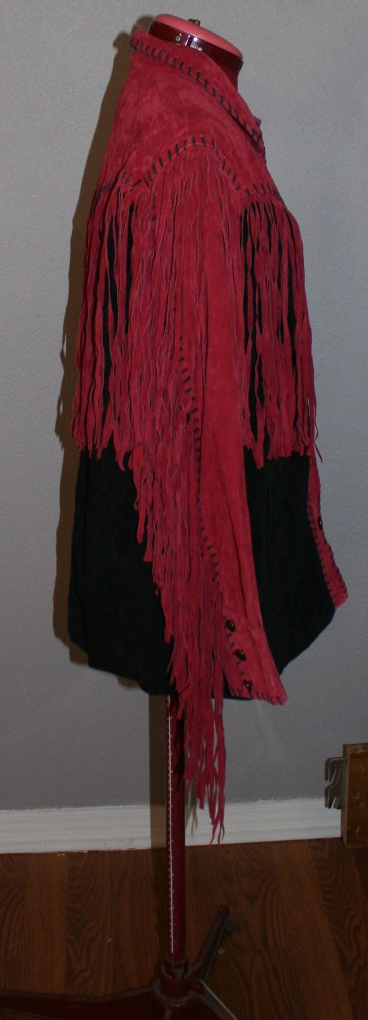 Vintage Bob Mackie Wearable Art Black Suede Jacket Western Cowgirl Chic ...