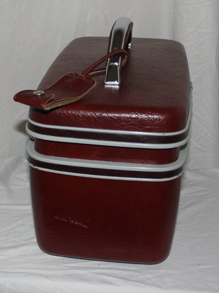 Vintage Samsonite Silhouette Train Case Adjustable Mirror Cosmetic Case ...