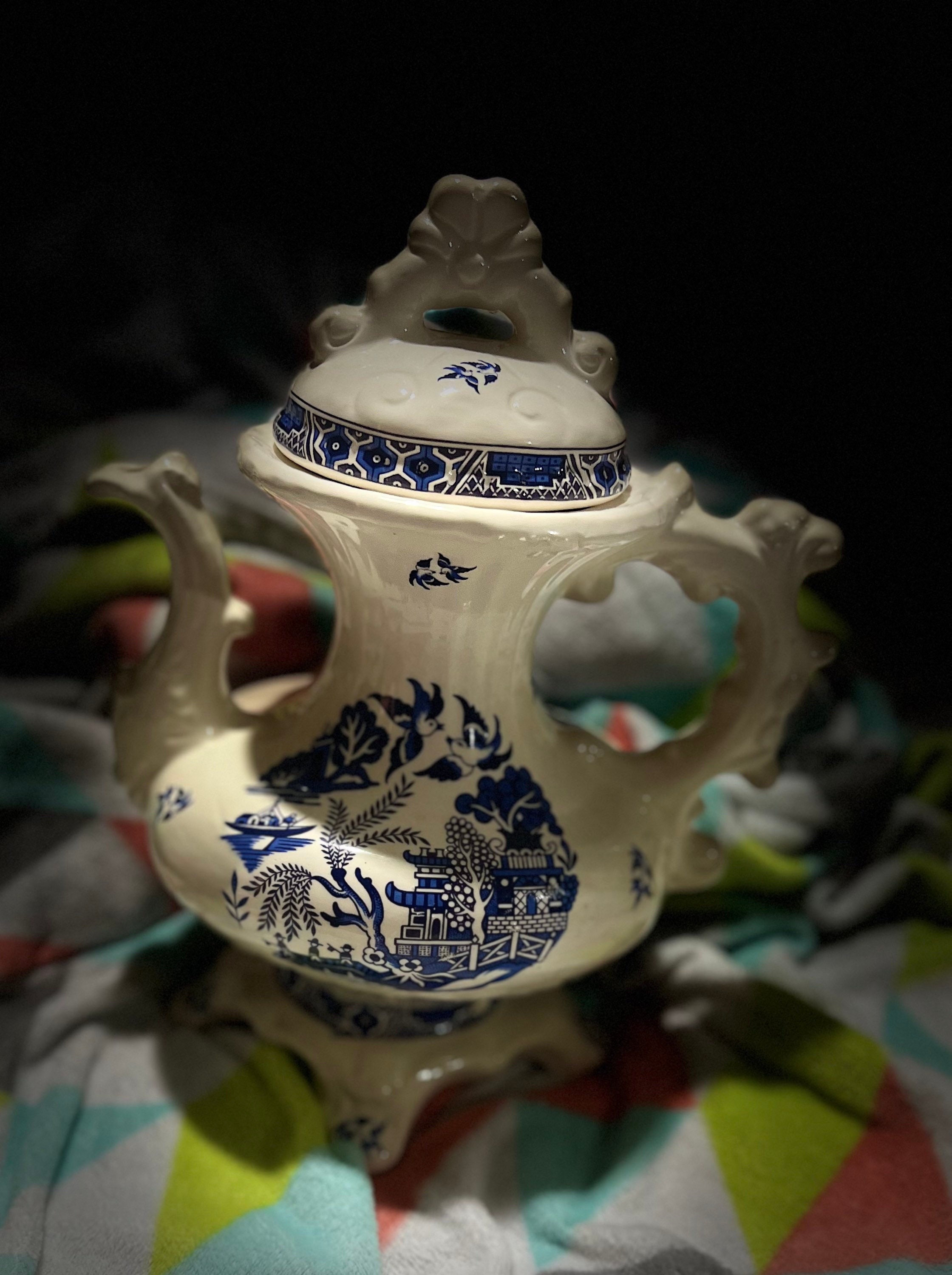 RARE Beautiful Vintage Staffordshire English Pottery Teapot KLM ...