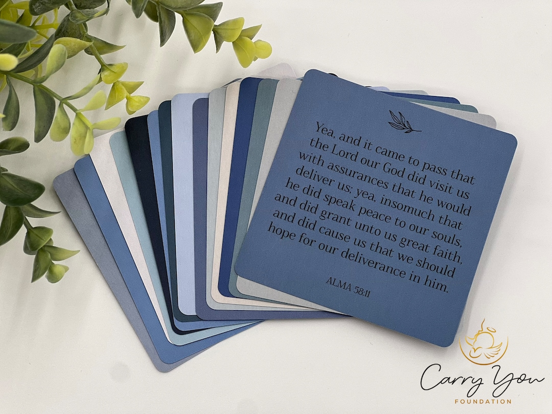Scripture Cards for Grief, LDS Grief Gift, Religious Grief Gift ...