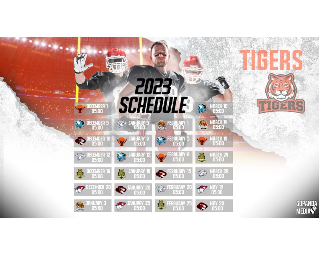 Customizable Sports SCHEDULE Template includes Shipping - Etsy