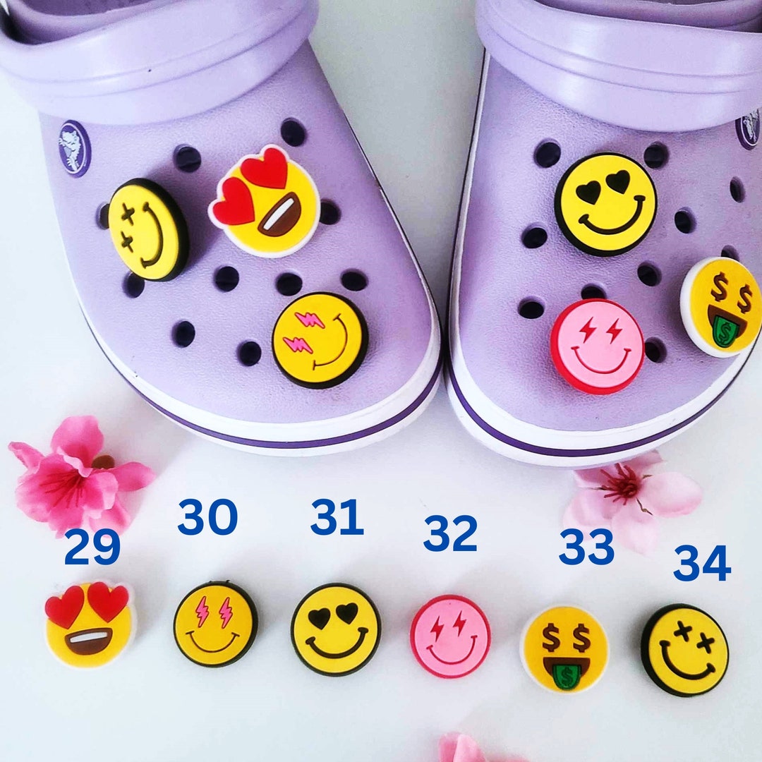 Emoji Shoe Charm PVC Clog Charms Smiley Face Clog Charms - Etsy