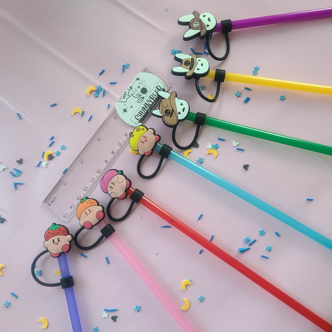 Cartoon Straw Toppers Straw Charm Straw Covers Reusable - Etsy