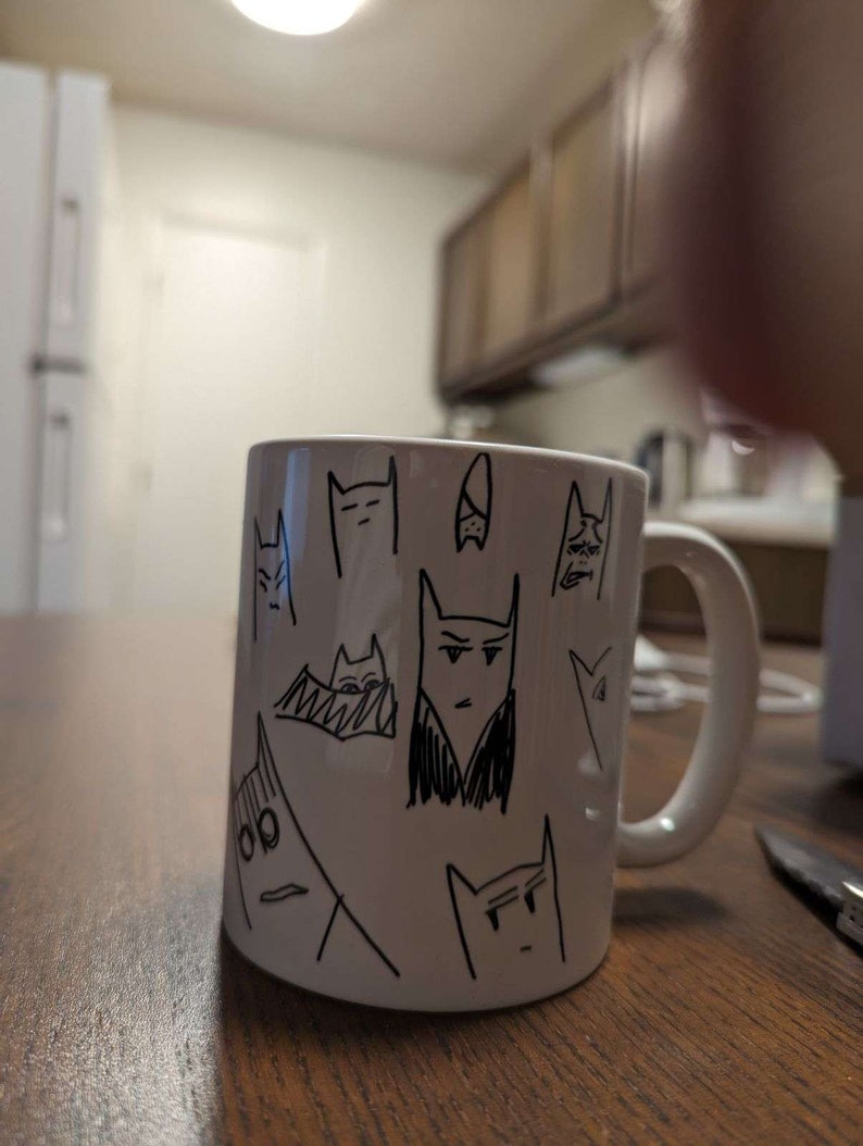 Cute Bat Expressions Cartoon Mug - Perfect Halloween Gift (bat Batch ...