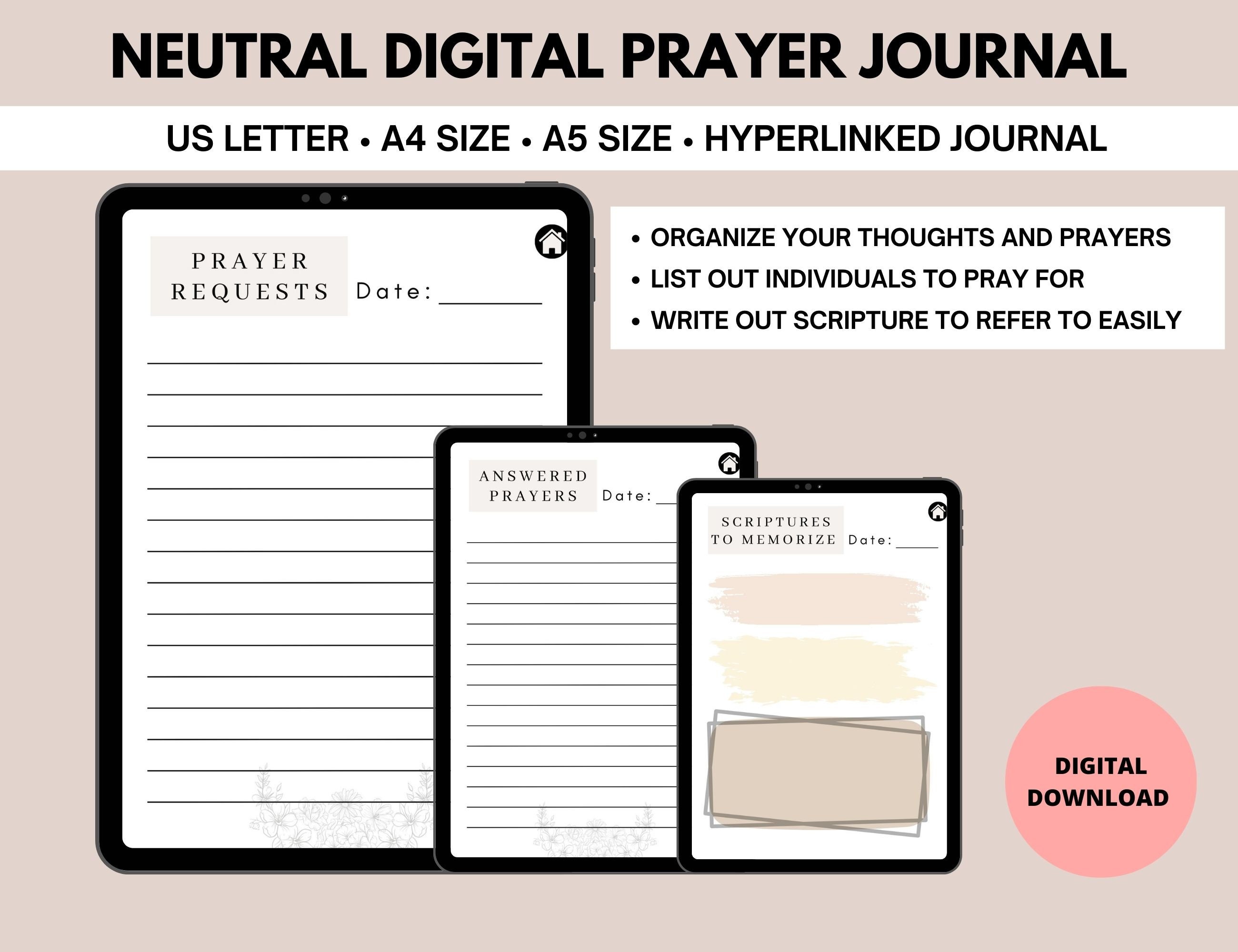 Prayer Journal Printable | Digital Faith Journal | Goodnotes Prayer ...