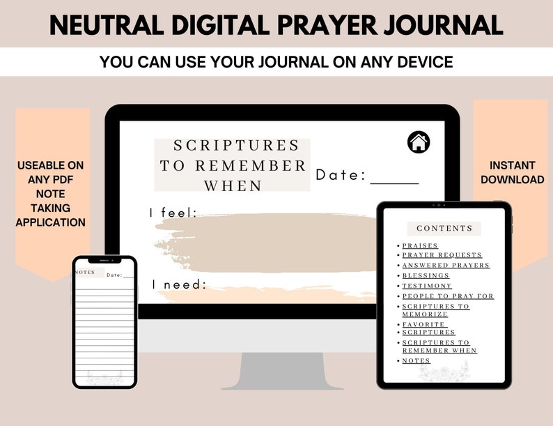 Prayer Journal Printable | Digital Faith Journal | Goodnotes Prayer ...