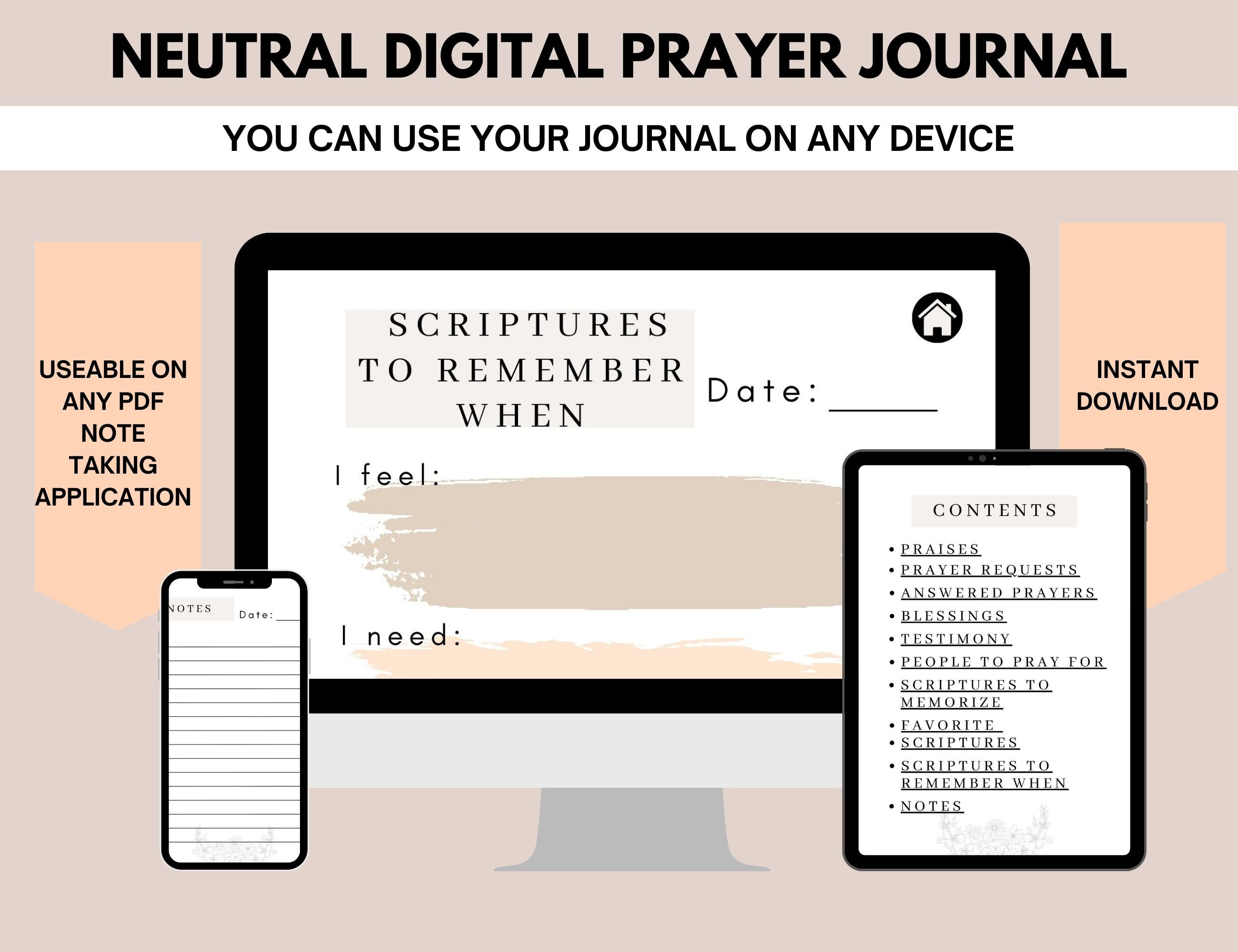 Prayer Journal Printable | Digital Faith Journal | Goodnotes Prayer ...