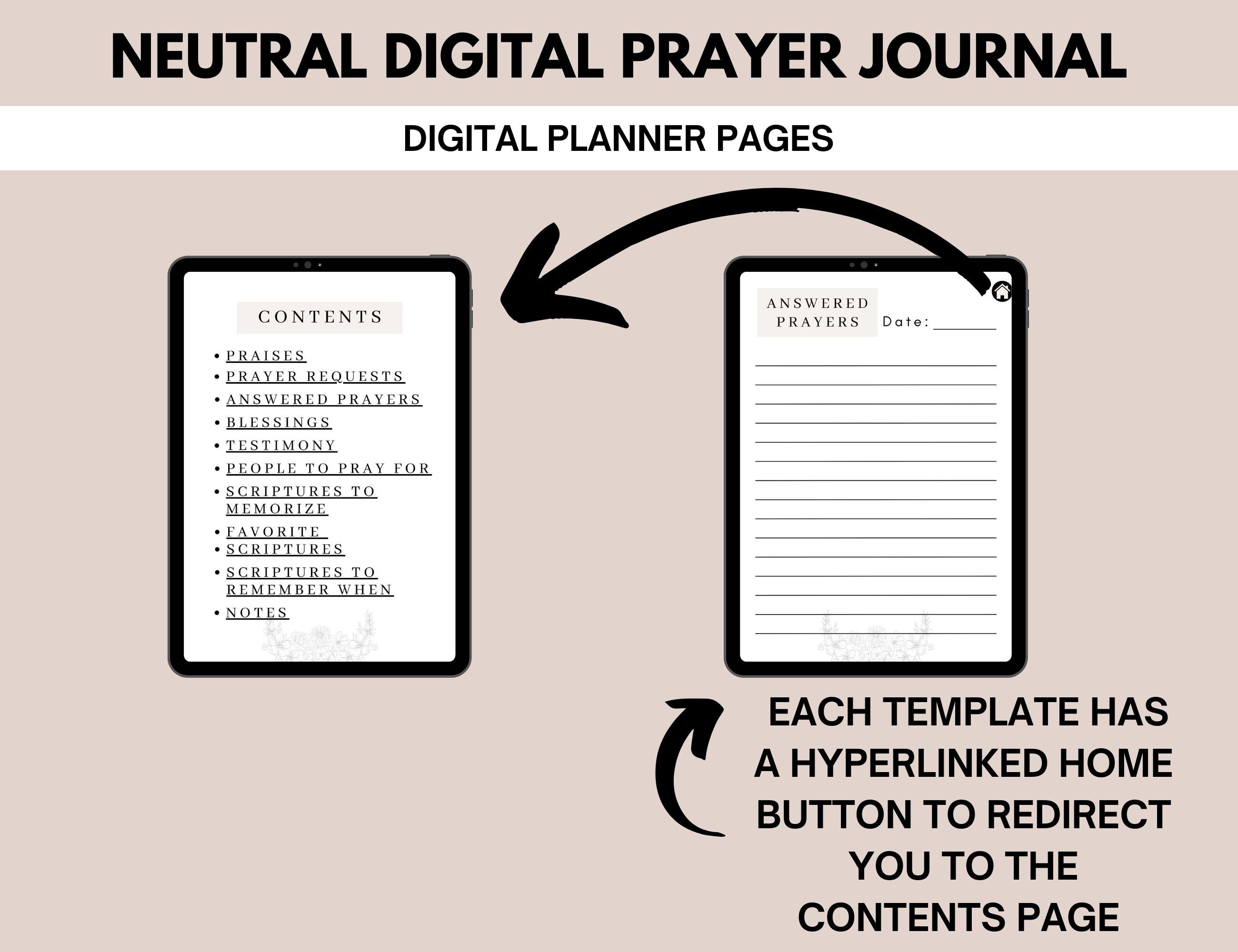 Prayer Journal Printable | Digital Faith Journal | Goodnotes Prayer ...