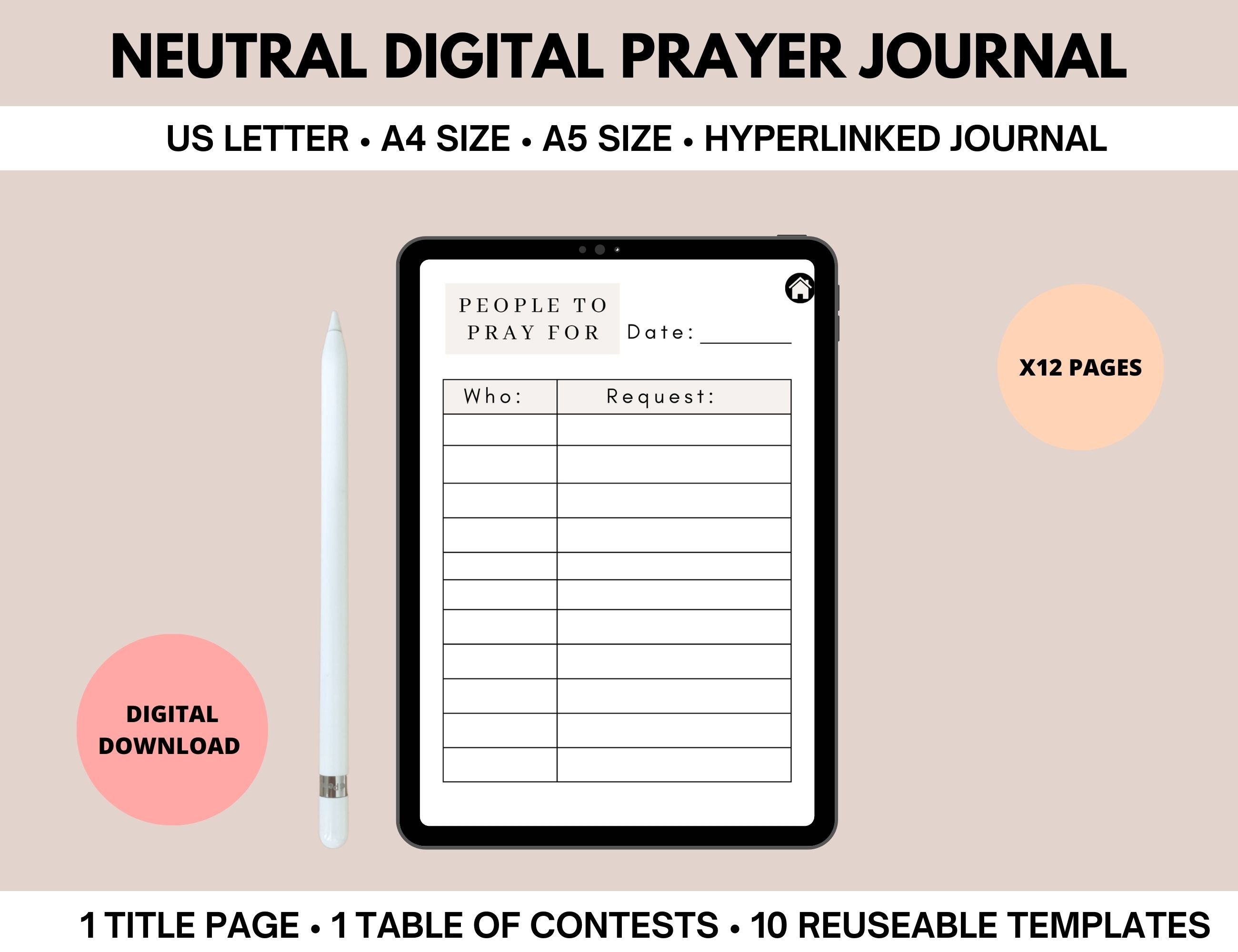 Prayer Journal Printable | Digital Faith Journal | Goodnotes Prayer ...