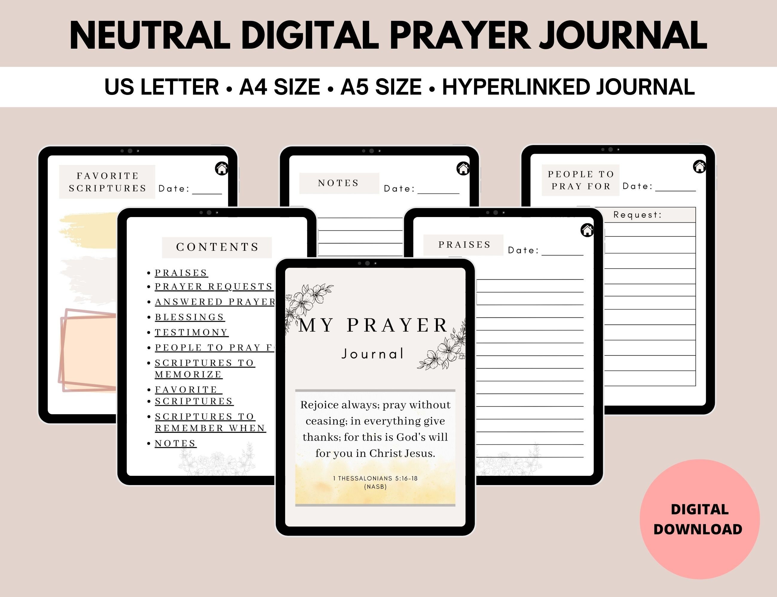Prayer Journal Printable | Digital Faith Journal | Goodnotes Prayer ...