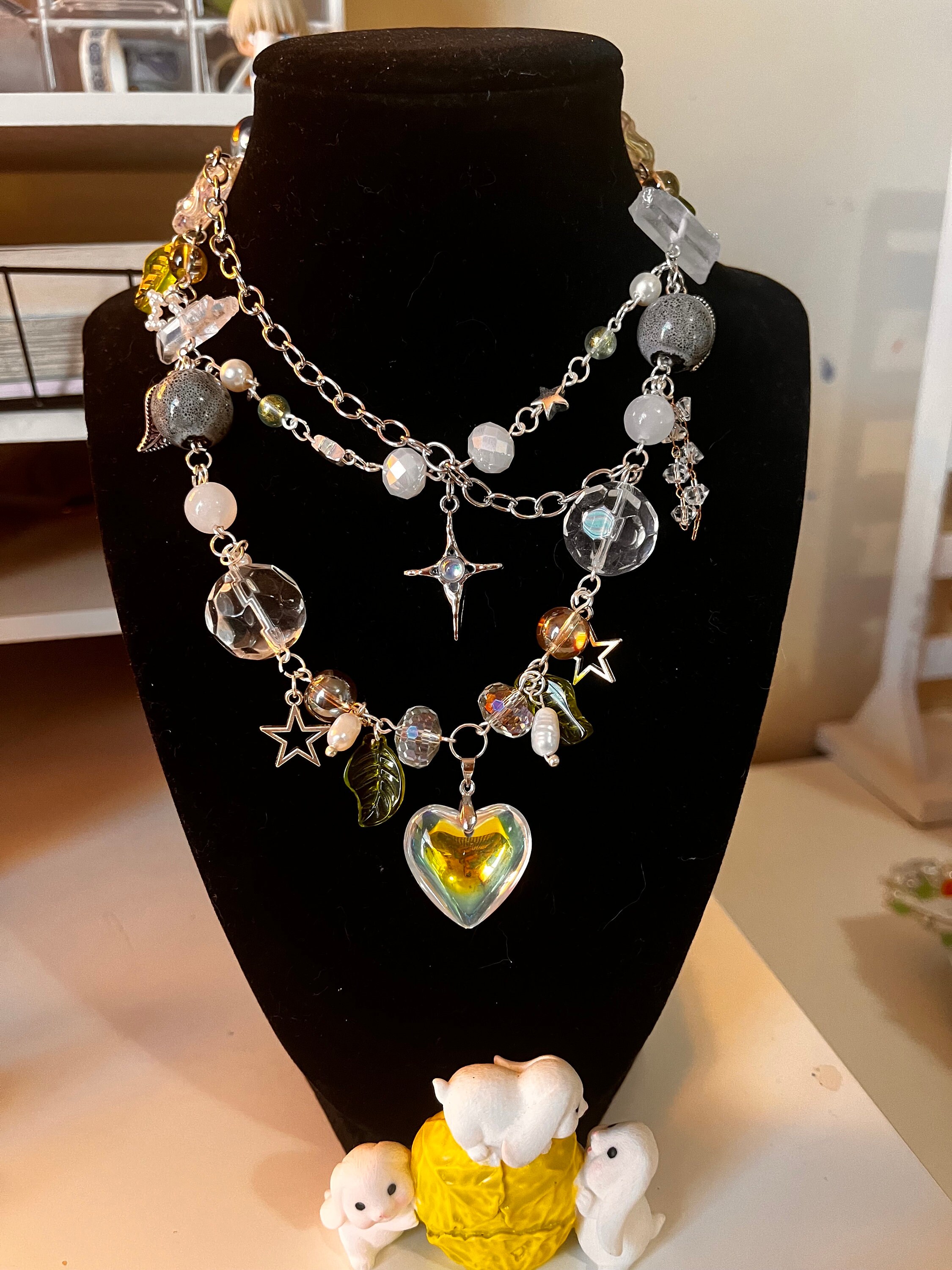 Chunky Vintage Aesthetic Fairytale Core Handmade Intricate Necklace - Etsy