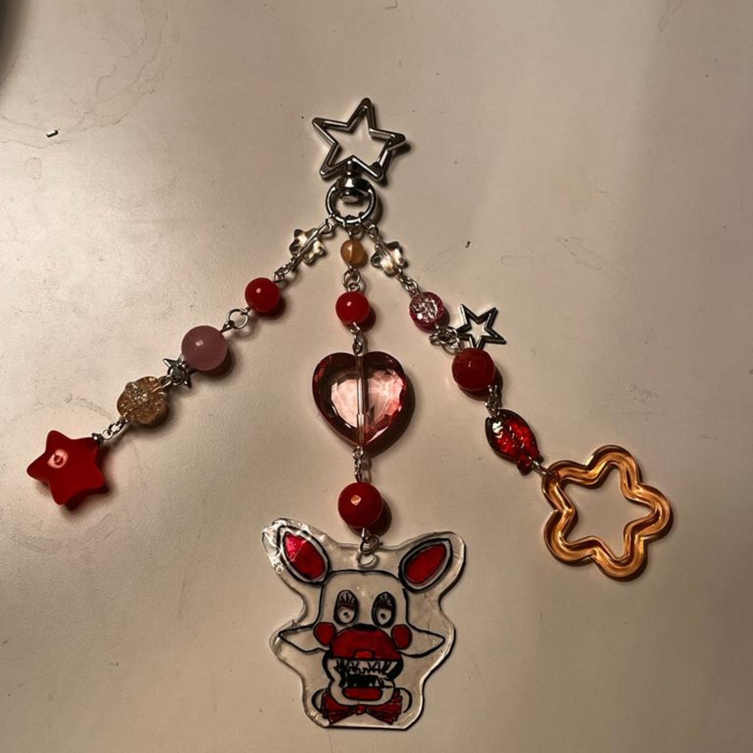 FNAF Themed Mangle Handmade Beaded Bag Chain - Etsy