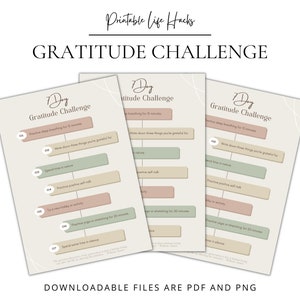 Gratitude Challenge | Printable | Digital Download - Etsy