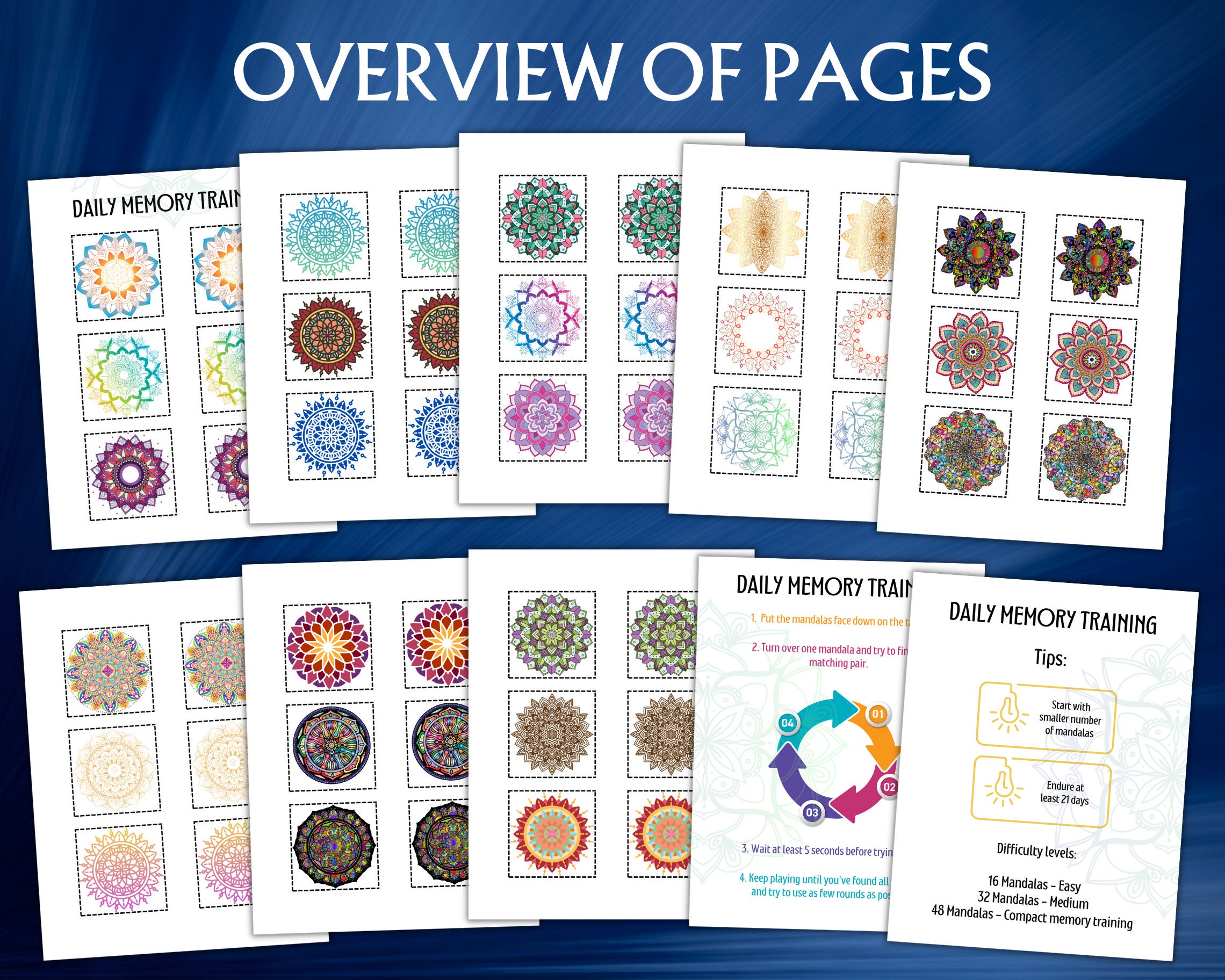 Mandala Daily Brain Activity and Memory Training - Enhance Your Memory ...