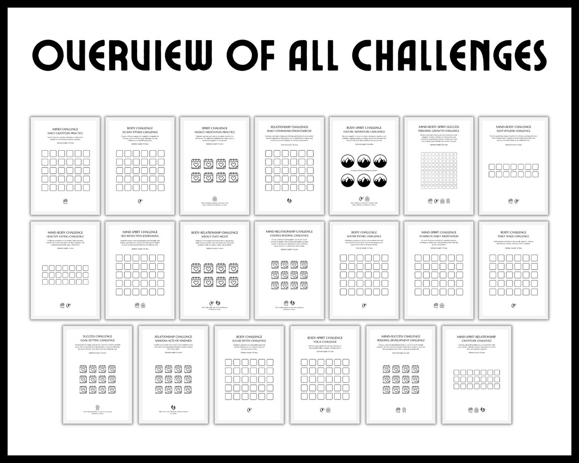 Couple Challenges - Mindful Partner Activities - Mind-body-spirit ...