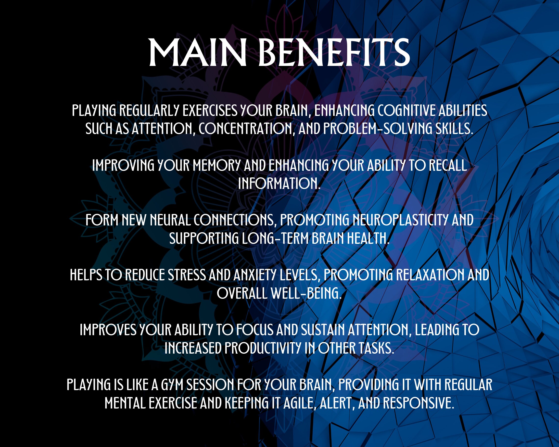 Mandala Daily Brain Activity and Memory Training Enhance Your Memory ...