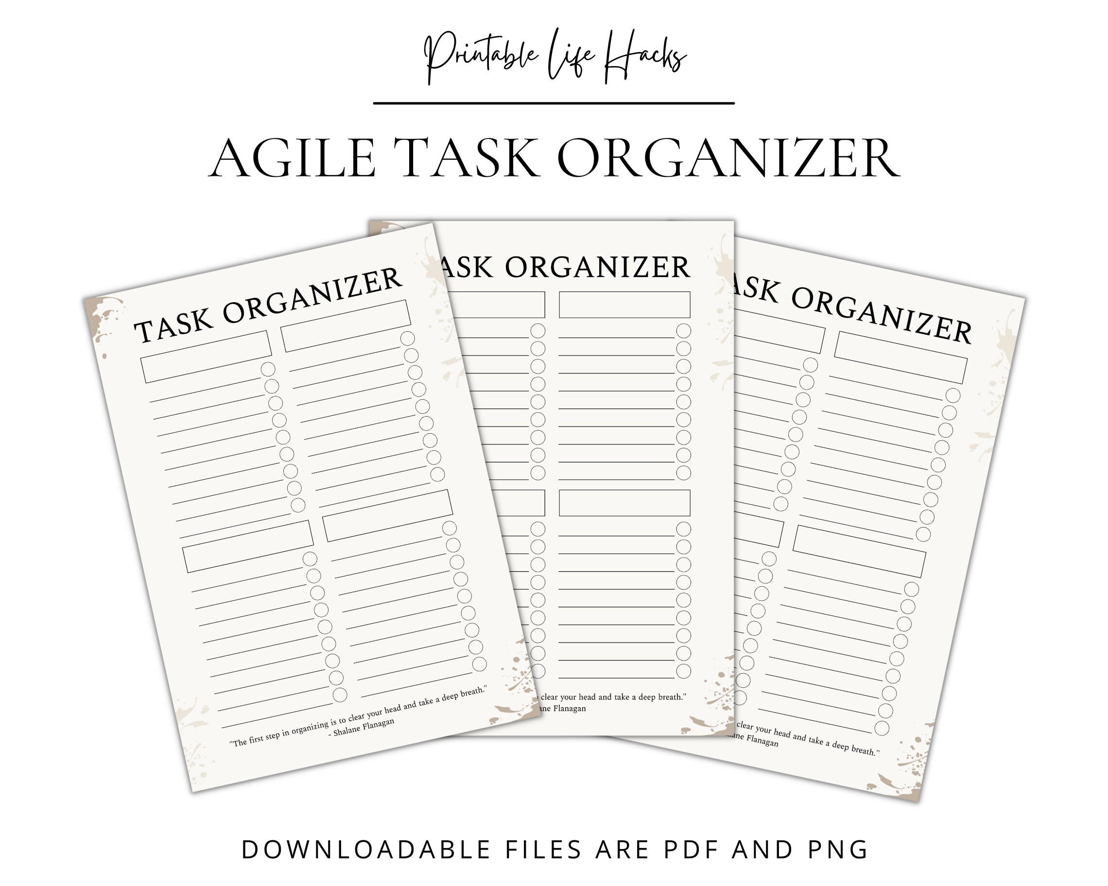 Task Organizer Planner Template | Printable | Digital Download - Etsy