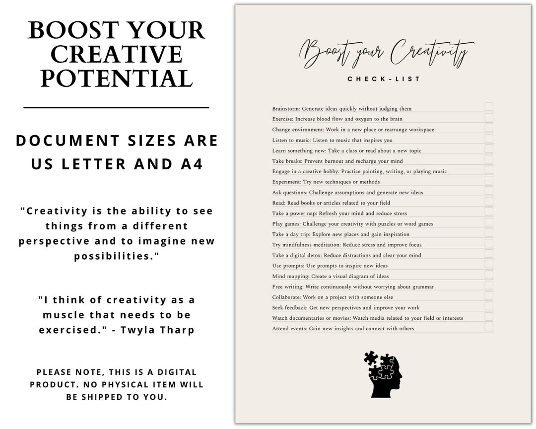 Catalyst for Creativity A Checklist to Boost Your Creative Potential ...