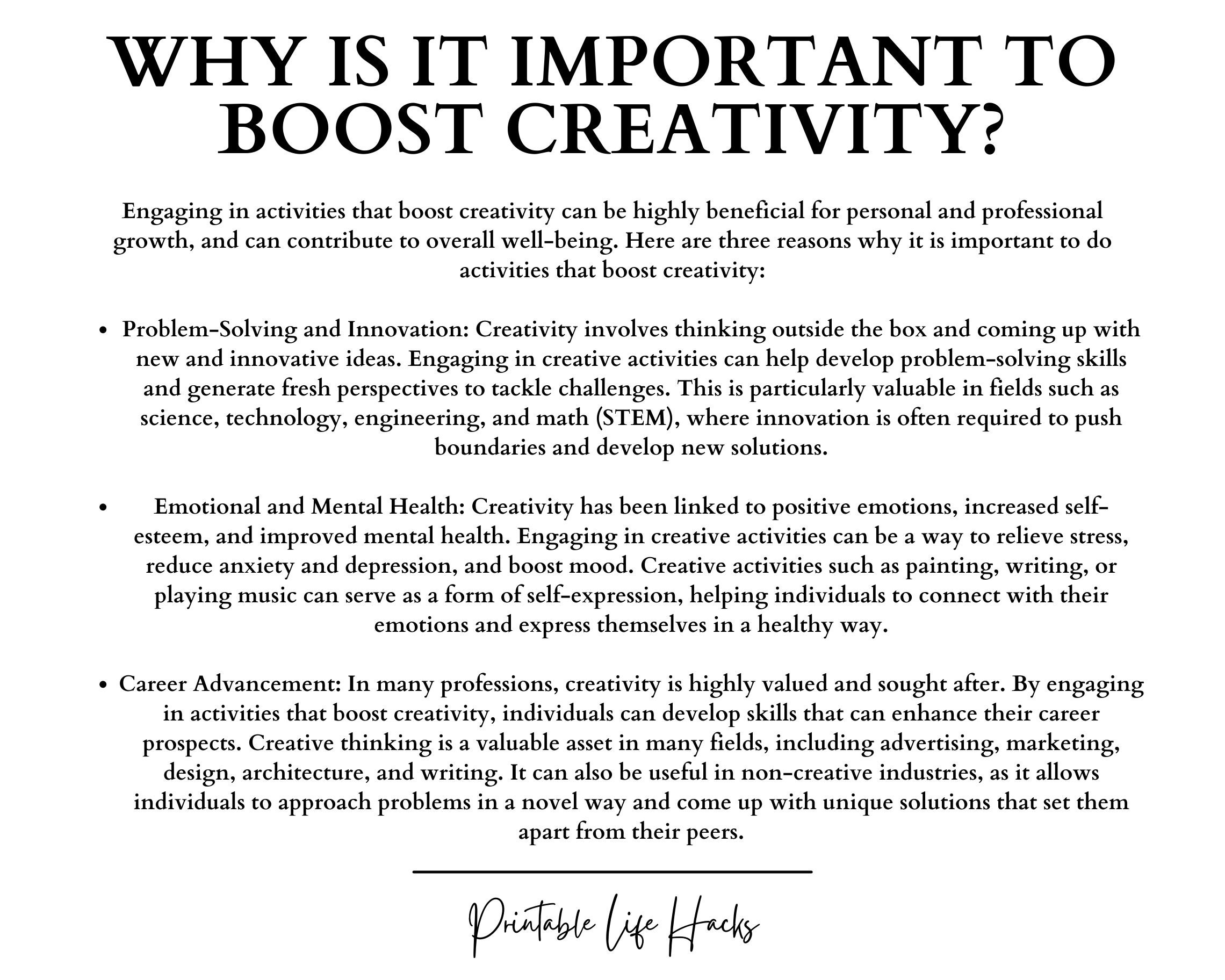 Catalyst for Creativity - A Checklist to Boost Your Creative Potential ...