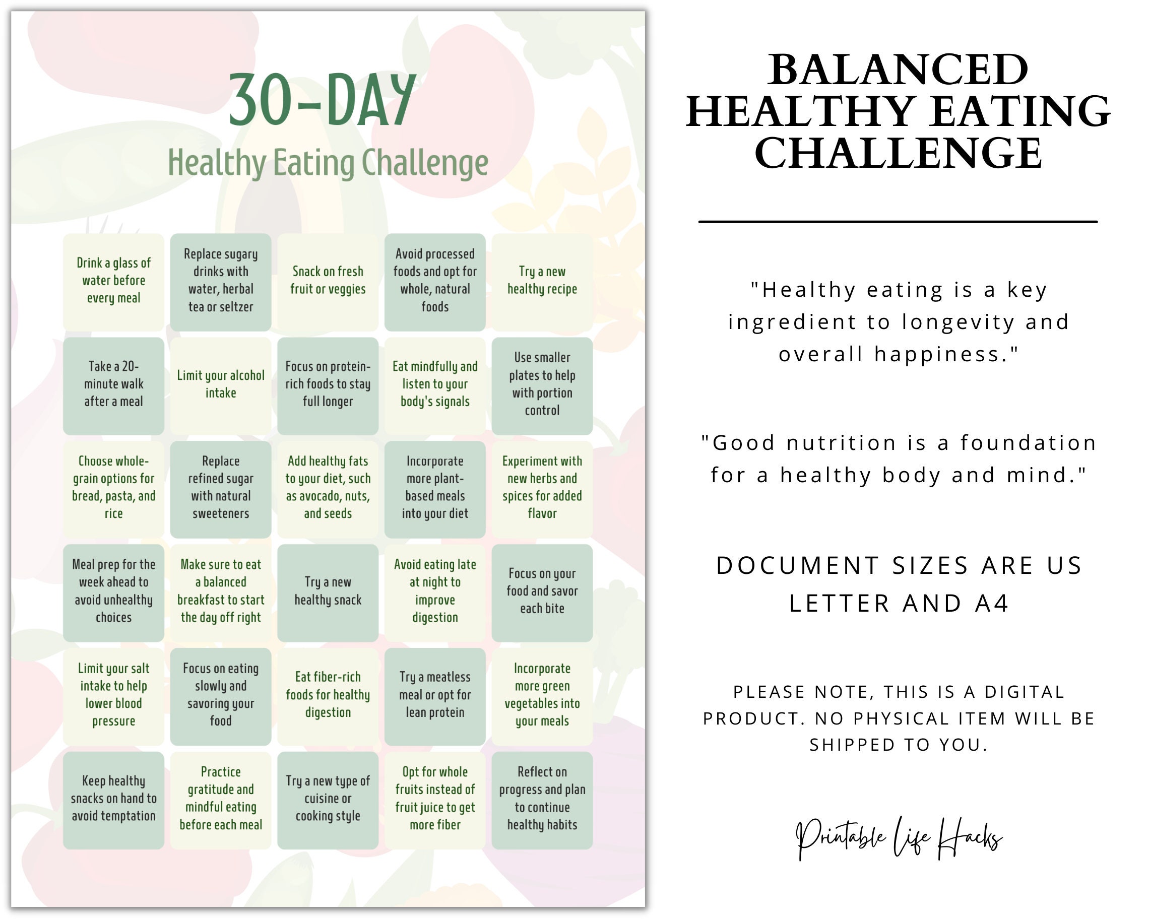 Balanced Eating Transformation - 30-day Healthy Eating Challenge ...