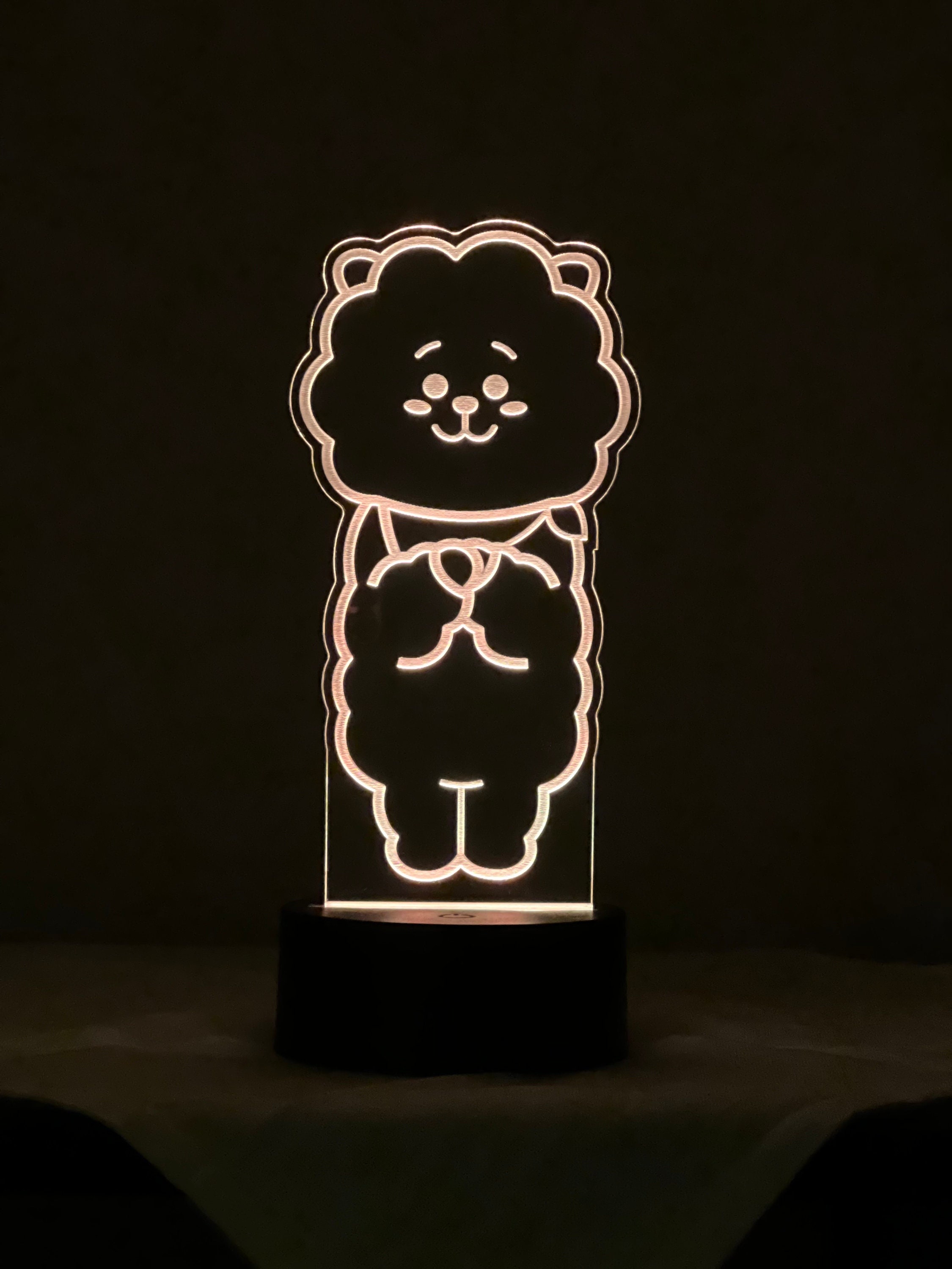 RJ, Jin, BT21, BTS, Led Lamp, Army, Characters, K-pop, Gift for Her ...