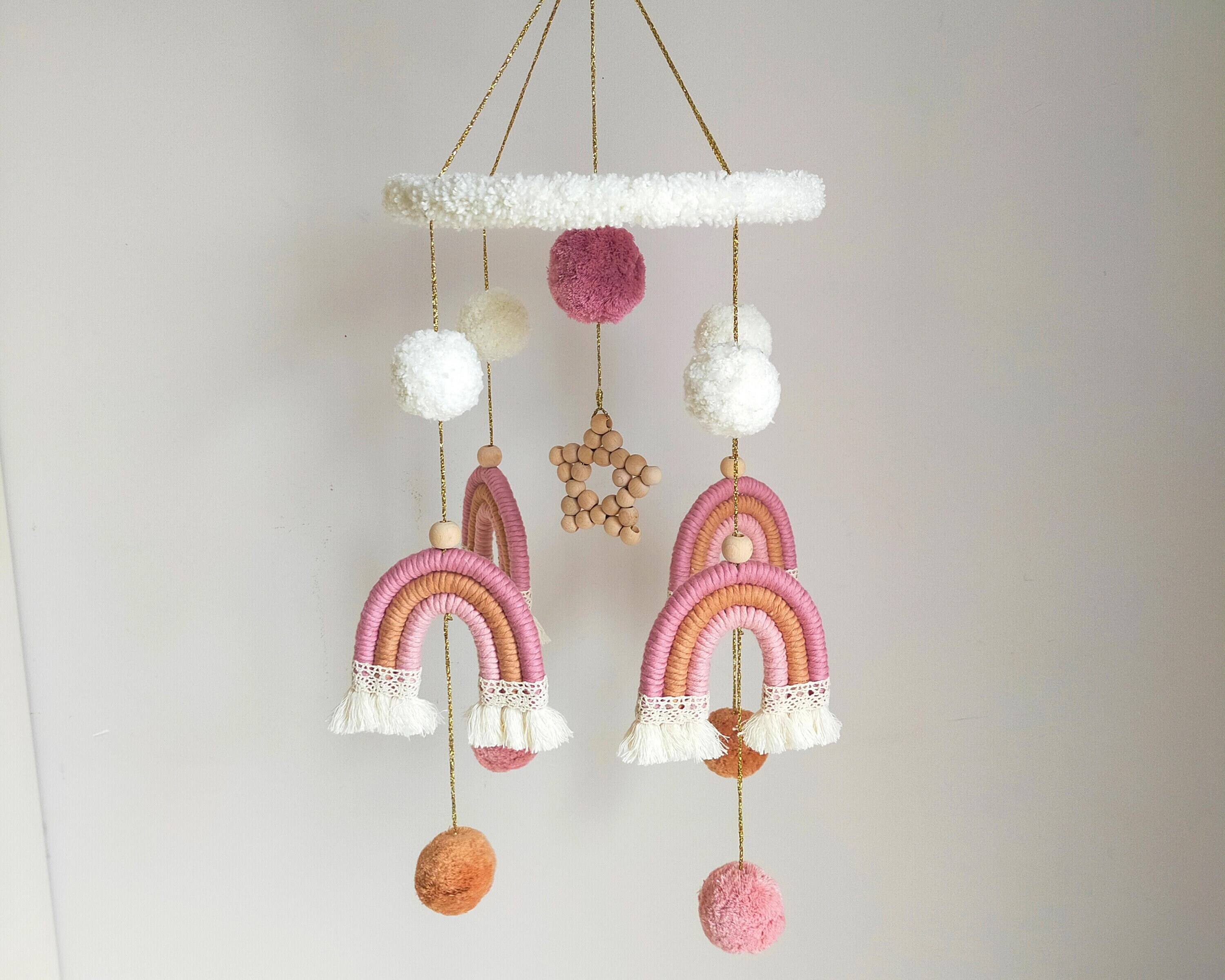 Rainbow Boho Macrame Keyring, Newborn Baby Guest Favors, Wedding Gifts ...