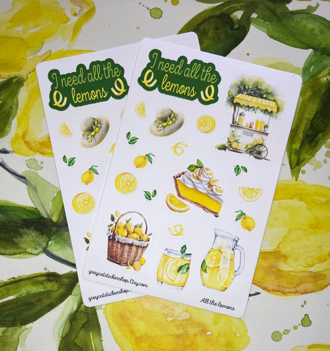 Planner Sticker Lemon Sticker Lemonade Bullet Journal Sticker Junk ...