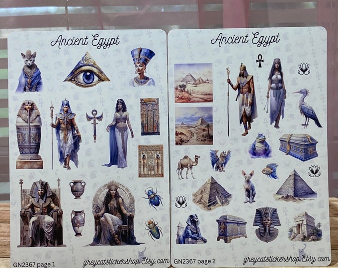 Ancient Egyptian Sticker Sheet Set - Etsy