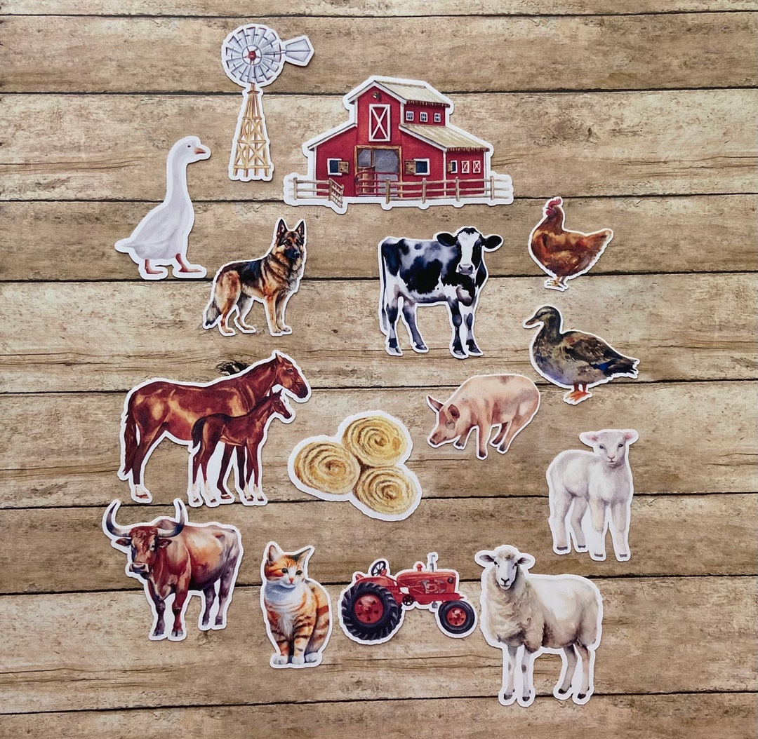 15 Farm and Animal Stickers Aesthetic Junk Journal - Etsy