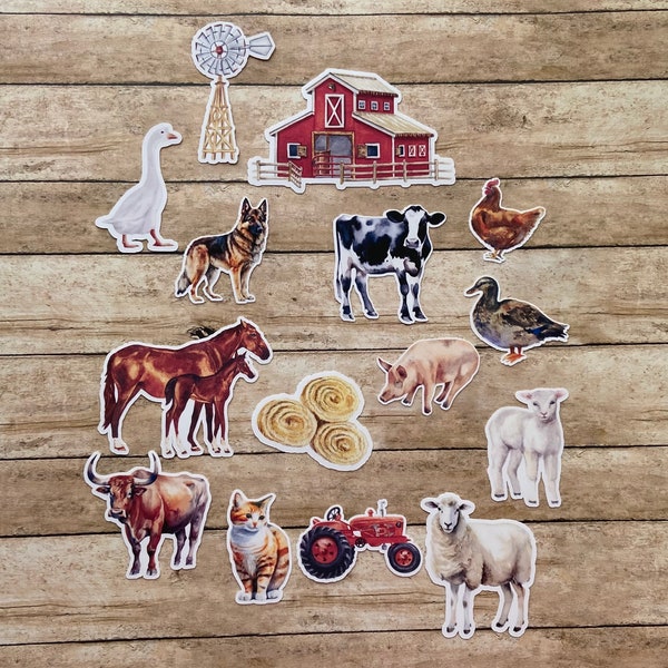 Farm Animal Stickers - Etsy