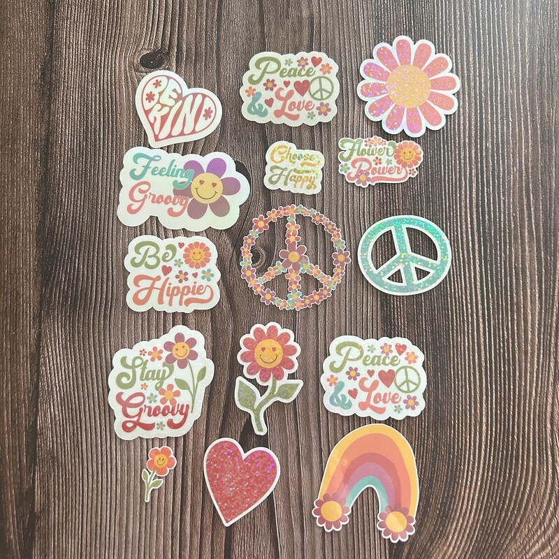 Hippie Stickers - Etsy