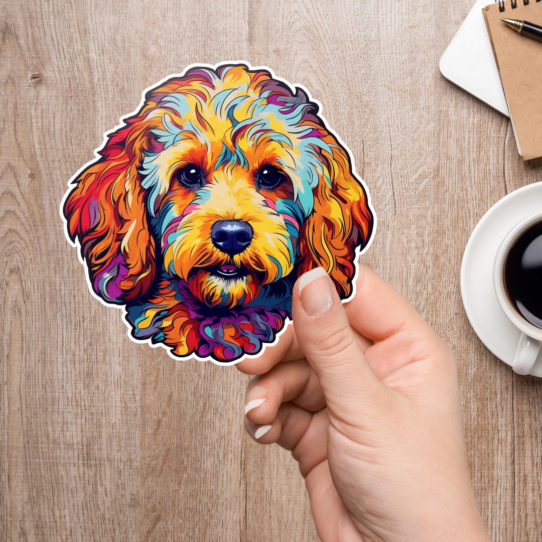 Vibrant Cockapoo Pop Art Sticker - Etsy