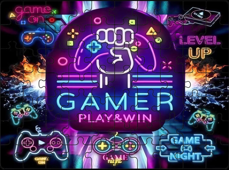 Gamer Jigsaw Puzzle - 7 Designs to Choose From! Makes Great Christmas ...