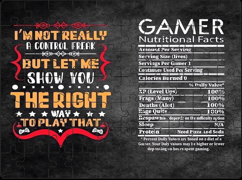 Gamer Jigsaw Puzzle - 7 Designs to Choose From! Makes Great Christmas ...